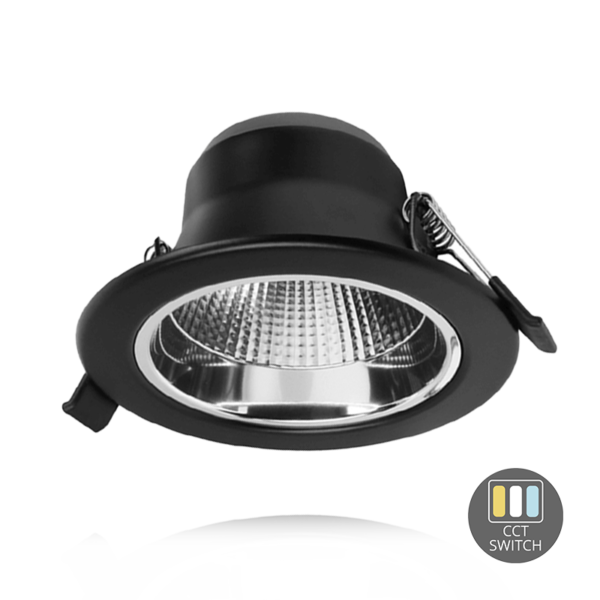 LED DOWNLIGHT | SIA | CCT-SWITCH | Ø90 | 9W | ZWART – Profolux