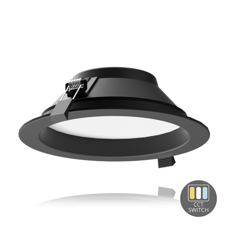 LED DOWNLIGHT | ORTHO | CCT-SWITCH | Ø170 | 13W | ZWART – Profolux