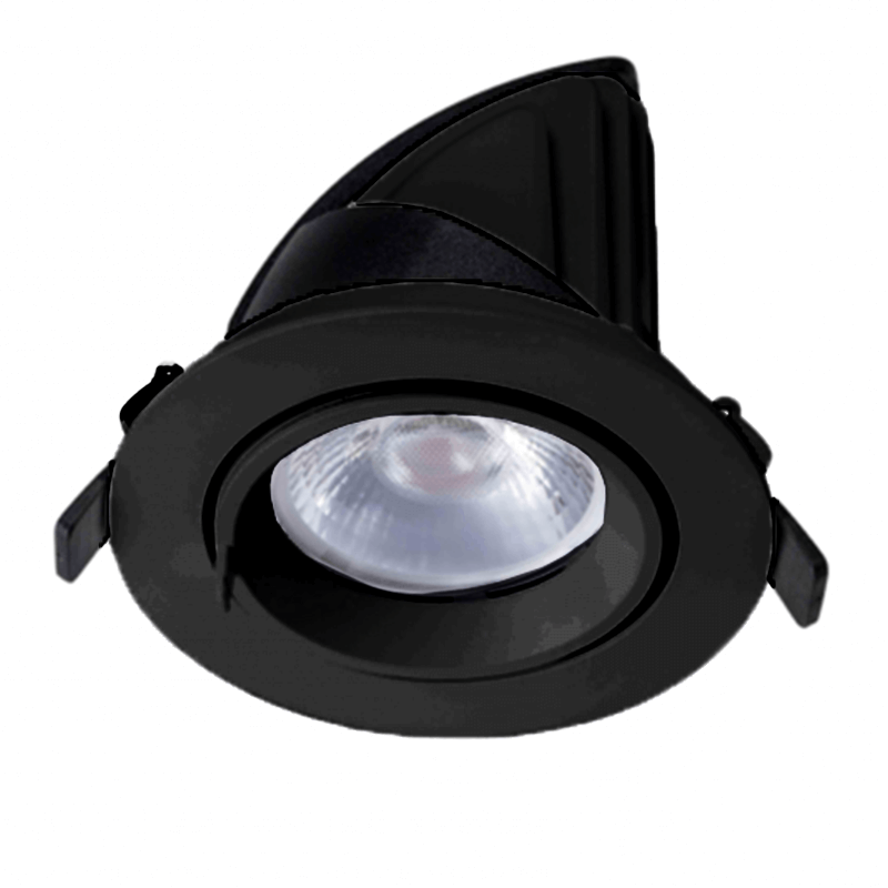 LED DOWNLIGHT | KANTELBAAR | Ø145 | 30W | ZWART | CCT-SWITCH – Profolux